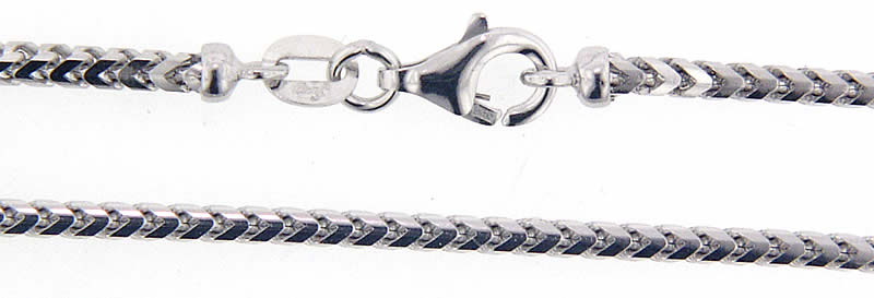 White Gold Franco Chain – 2mm – JewelryCircle.com