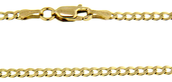 Flat Curb Chain – 2.5mm – JewelryCircle.com